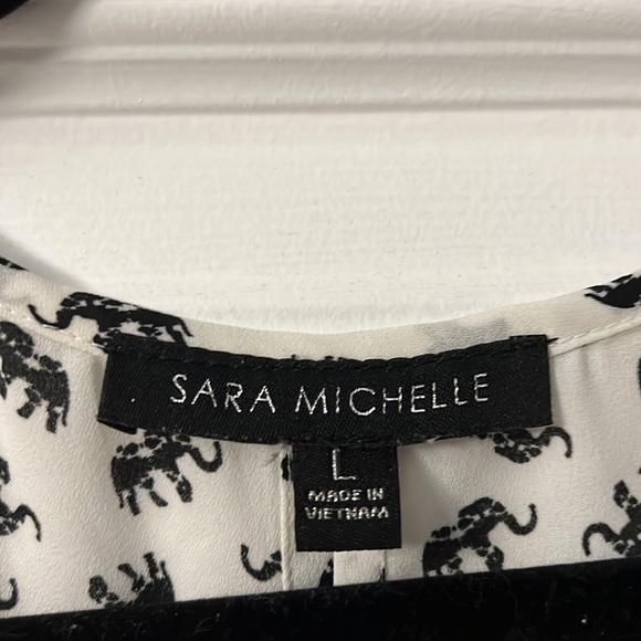Sara Michelle | Tops | Sara Michelle Top Size Large White And Black ...